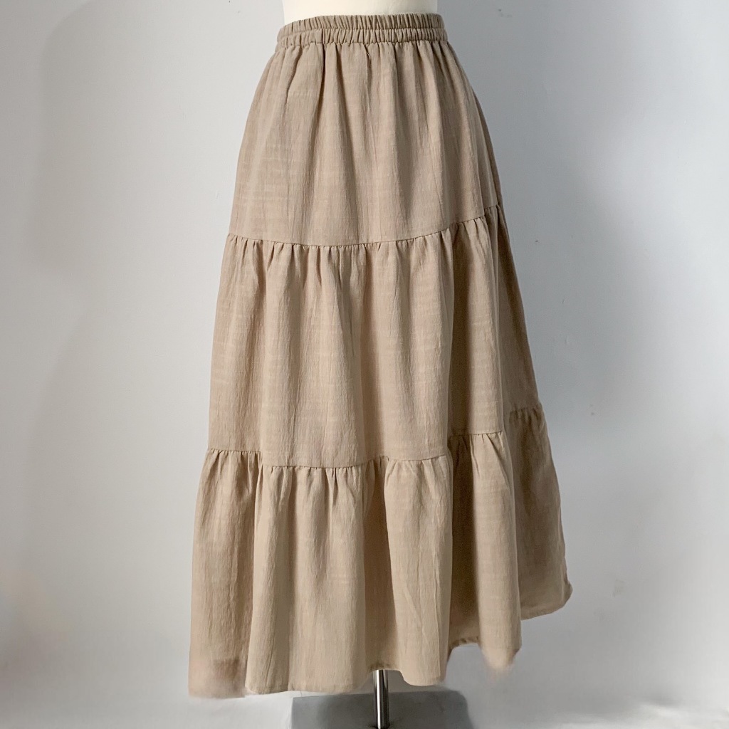 Jual HONEY LAYER SKIRT / ROK LINEN / ROK LAYER | Shopee Indonesia