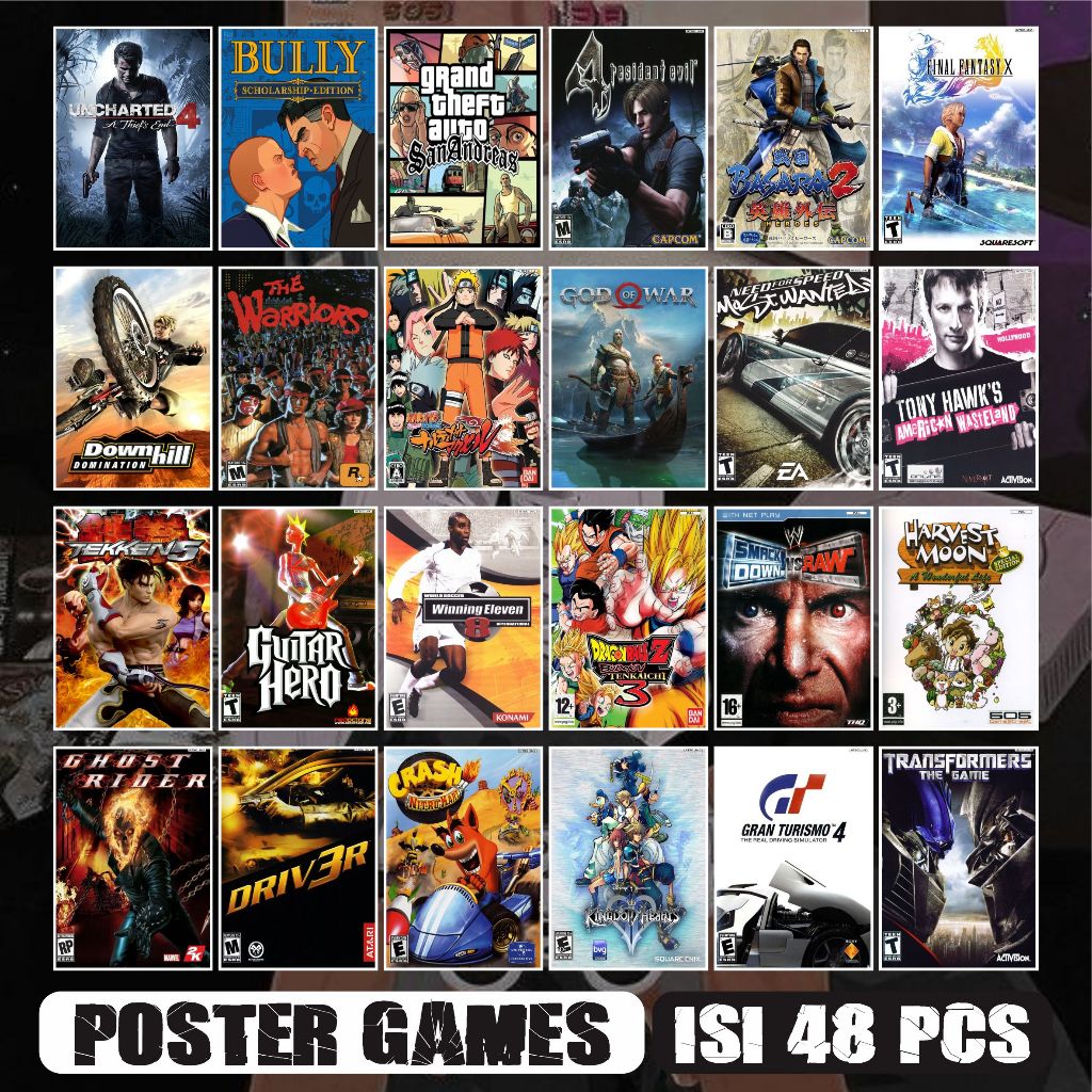 Jual POSTER GAMES ISI 48PCS | Shopee Indonesia