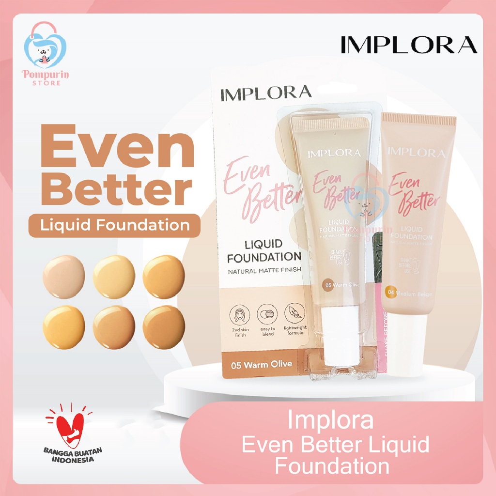 Jual Implora Even Better Liquid Foundation 25gr - Foundation Matte ...