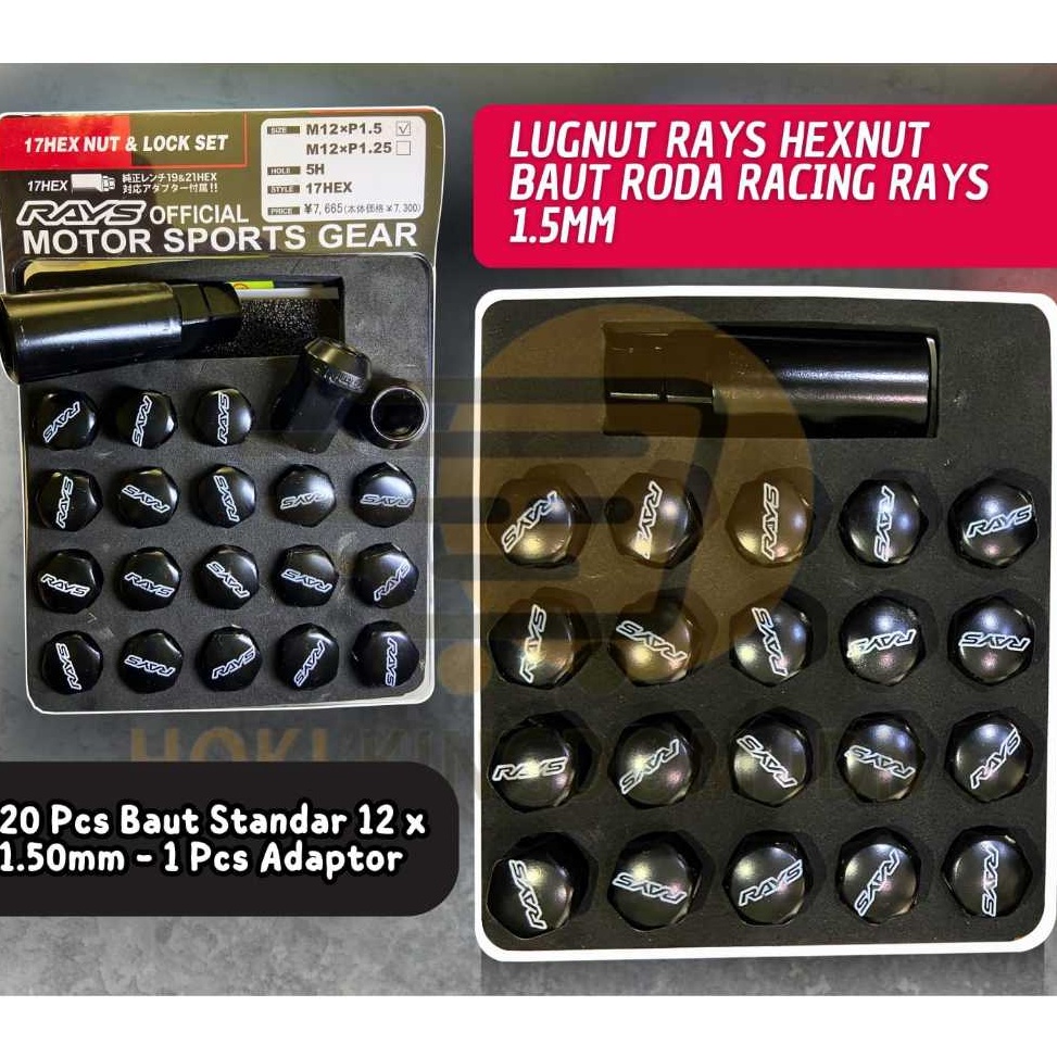 Jual HARGA BERSAHABAT Lugnut Racing Mur Mobil Rays 17 HEX NUT LOCK SET M12 x 15mm | Shopee Indonesia