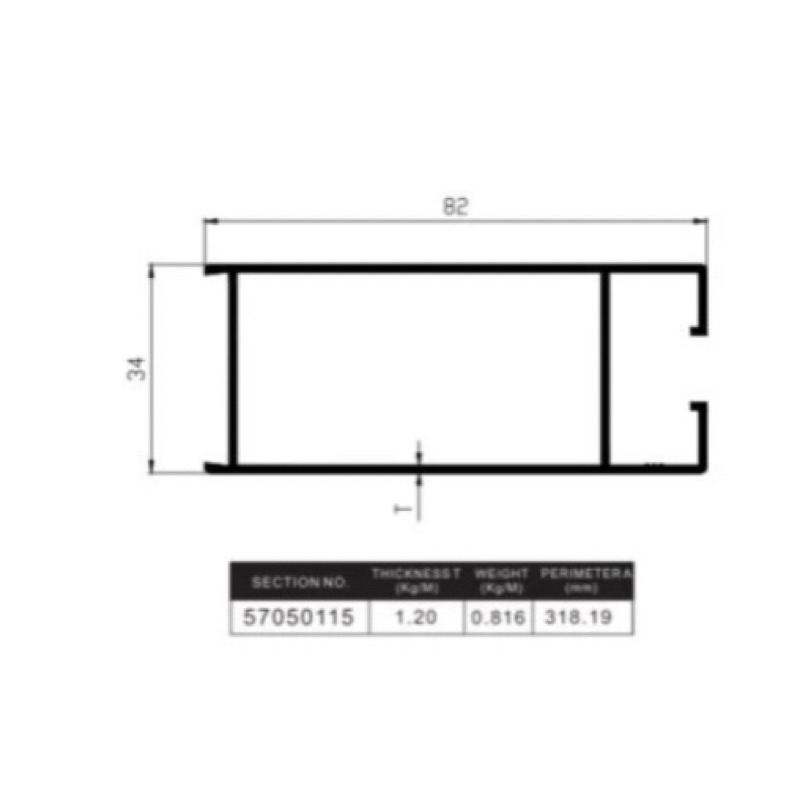 Jual Aluminium Infinito Folding Door 5705 Tiang Polos Aluminium ...