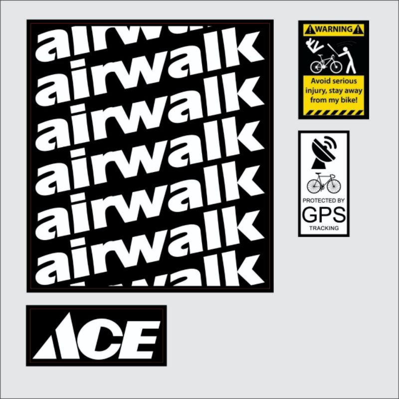 Jual Decal Decals Stiker Sticker Frame Fixie Airwalk Basic Bike Colony ...