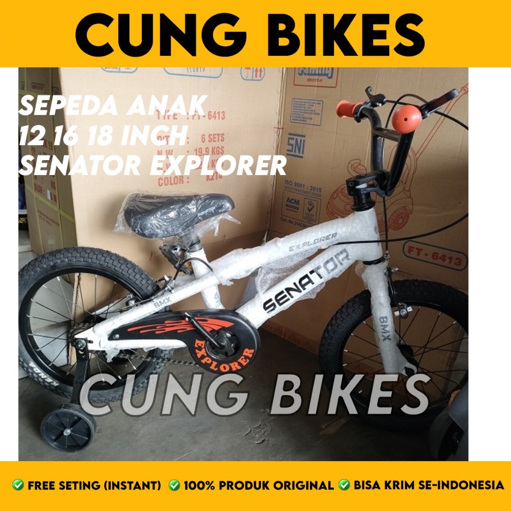 Jual Sepeda Senator Explorer 12 16 18 Inch Untuk Usia 2-8 Tahun Ban ...