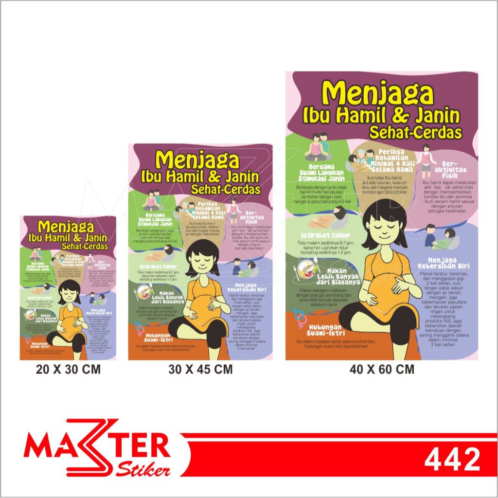 Jual 442 - Stiker Menjaga Ibu Hamil dan Janin, Sticker Vinyl, Premium ...