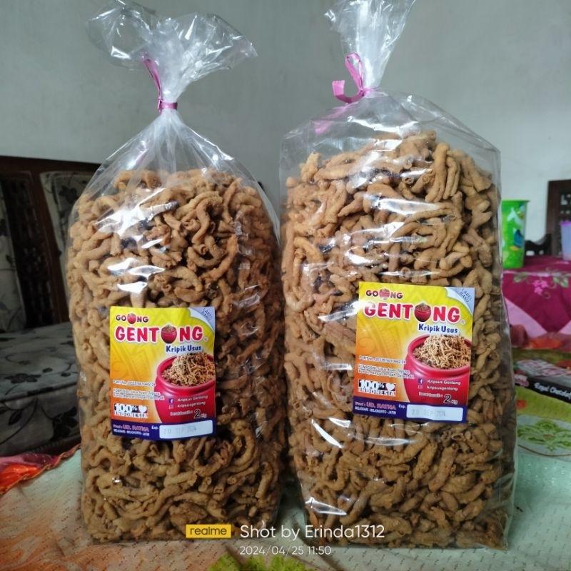 Jual Keripik Usus Merk Gentong/Snack Kiloan 500gr (Free Bubble Wrap ...
