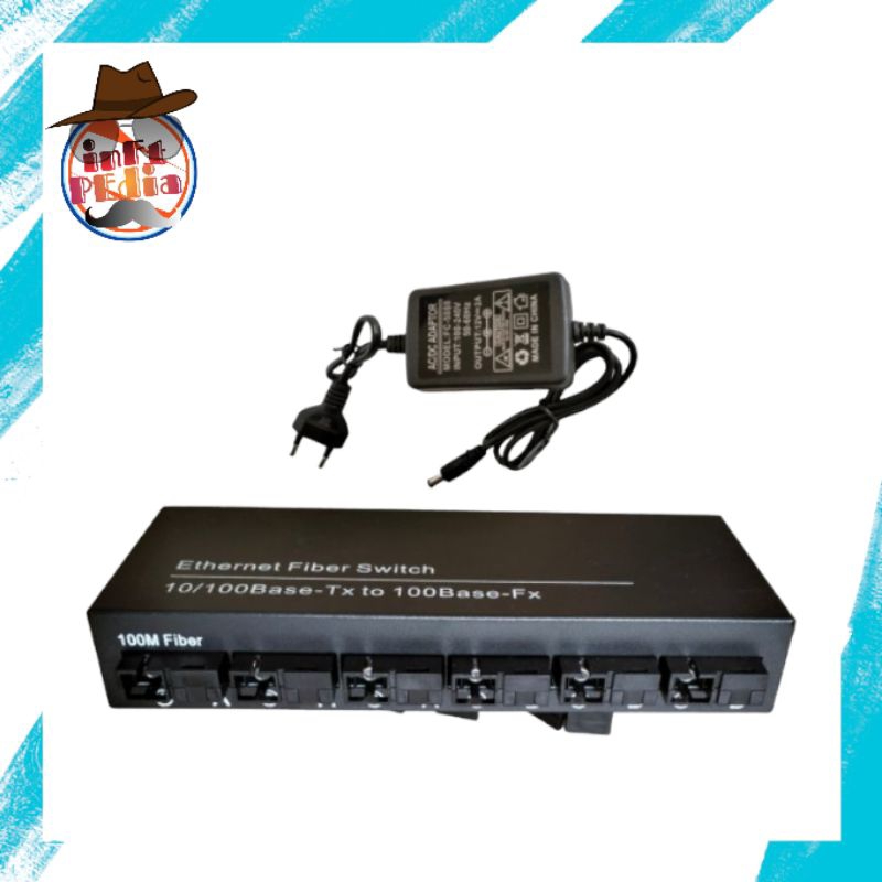 Jual Converter HTB 6Fo 2Lan Box Plus Adaptor | Shopee Indonesia