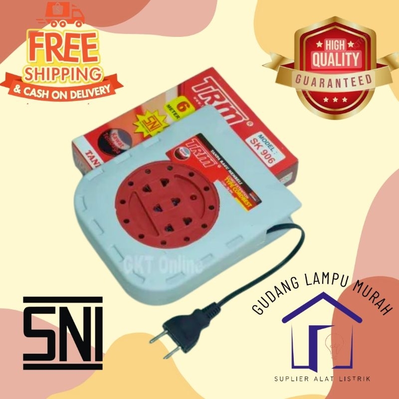 Jual Kabel Roll TRM SK 906 Cord Extention 6M / 9M Sambungan Kabel ...