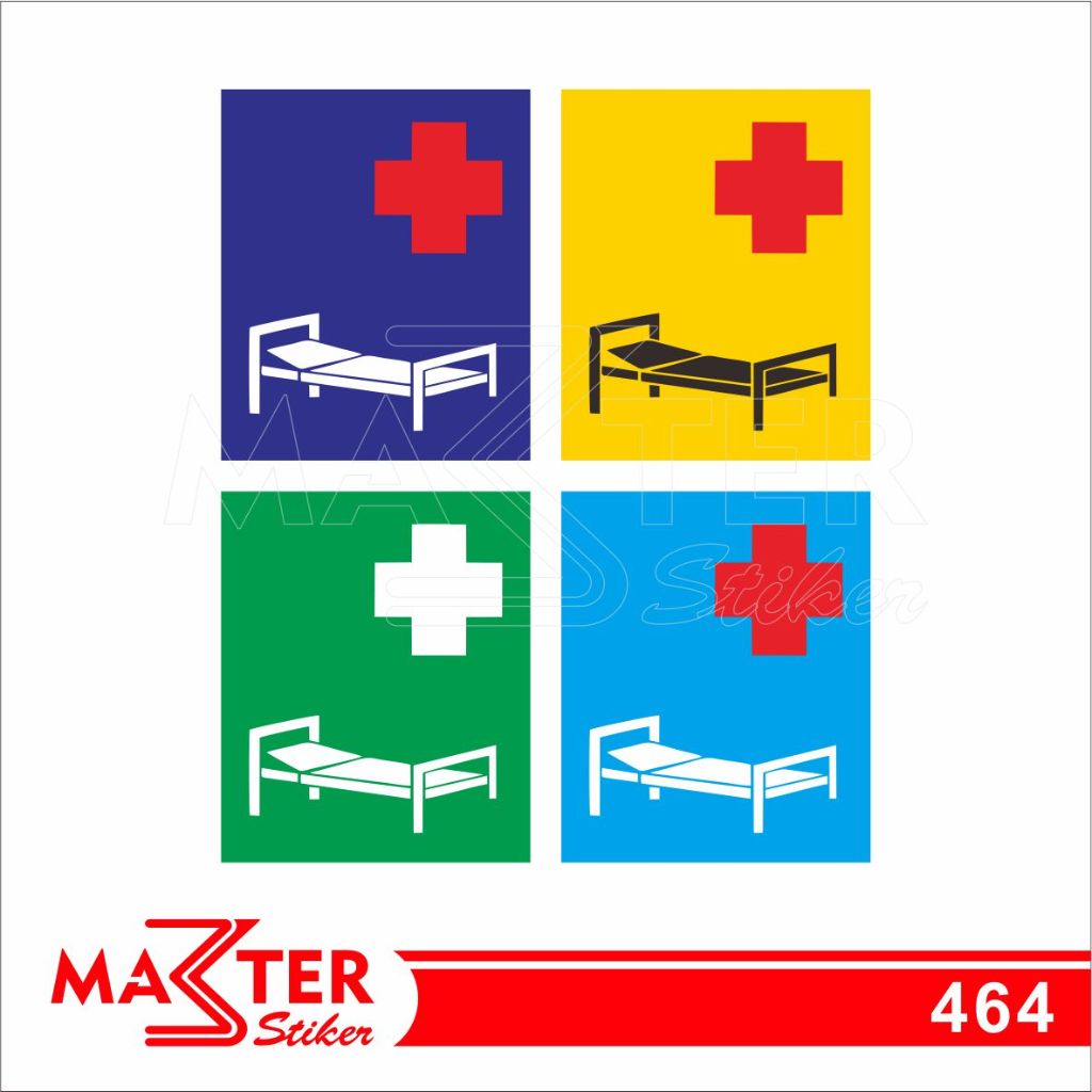 Jual 464 - Stiker Rambu Rumah Sakit/Puskesmas, Sticker Vinyl, Premium ...