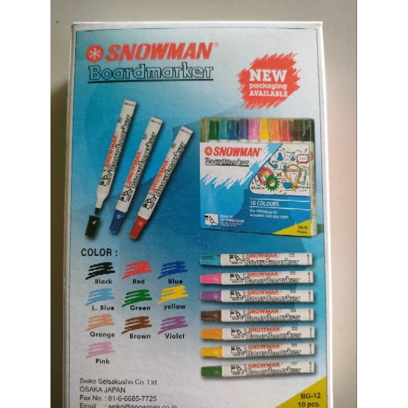 Jual spidol Boardmaker snowman hitam harga 1 pcs | Shopee Indonesia