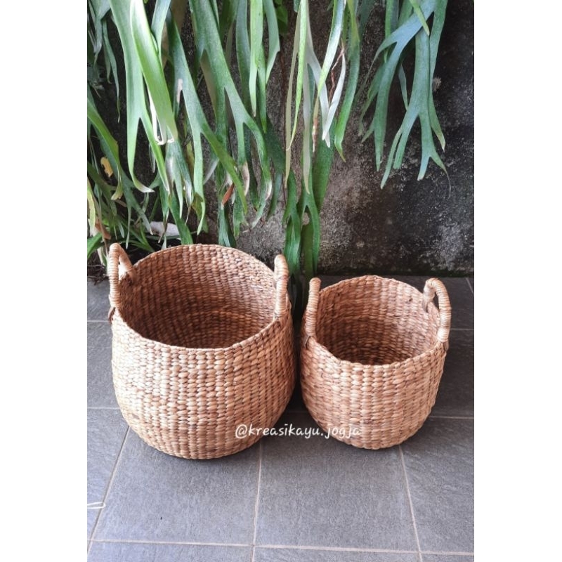 Jual Keranjang / Basket Gentong Enceng Gondok / Wadah Laundry / Cover ...