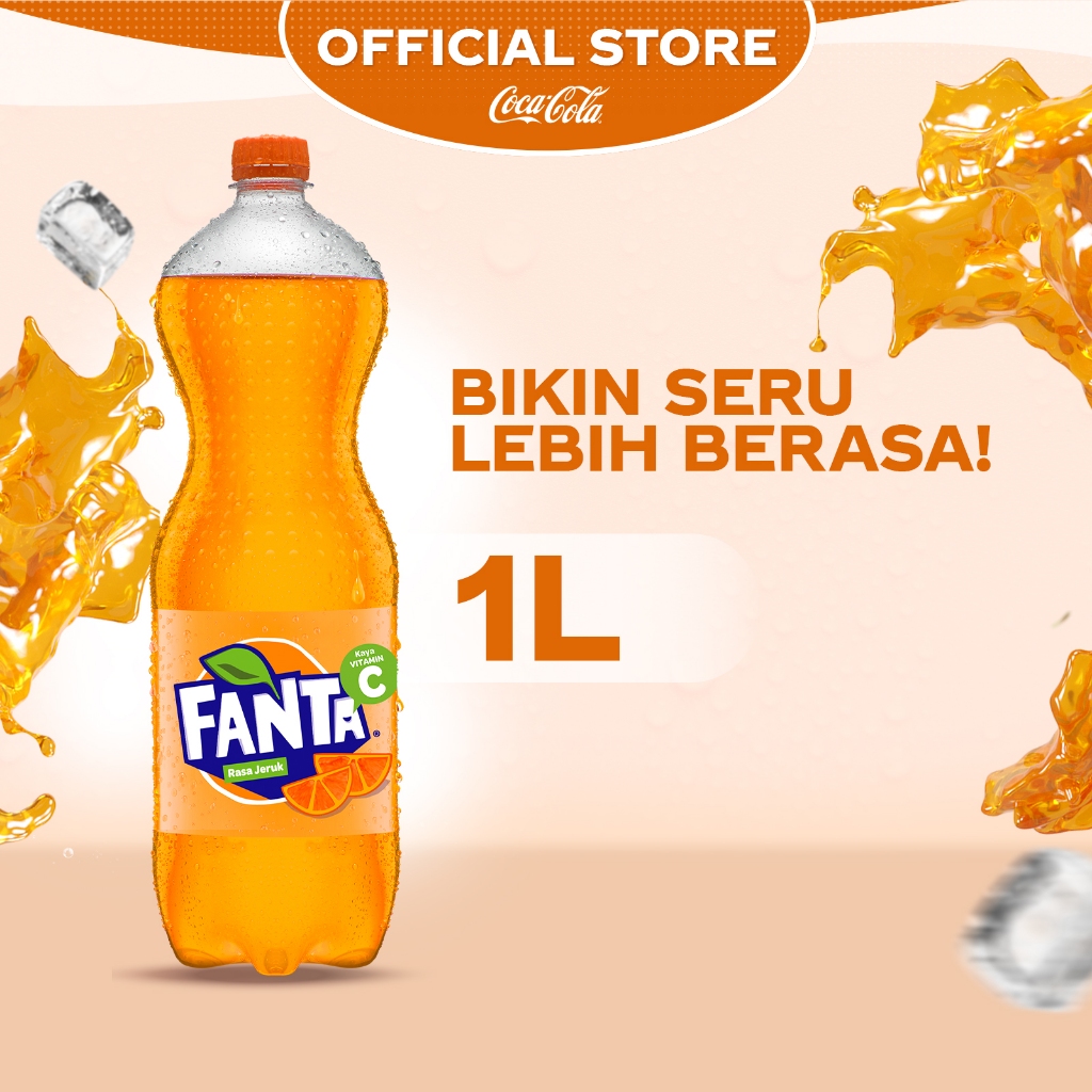 Jual Fanta Rasa Orange Jeruk Minuman Soda - Botol 1L | Shopee Indonesia