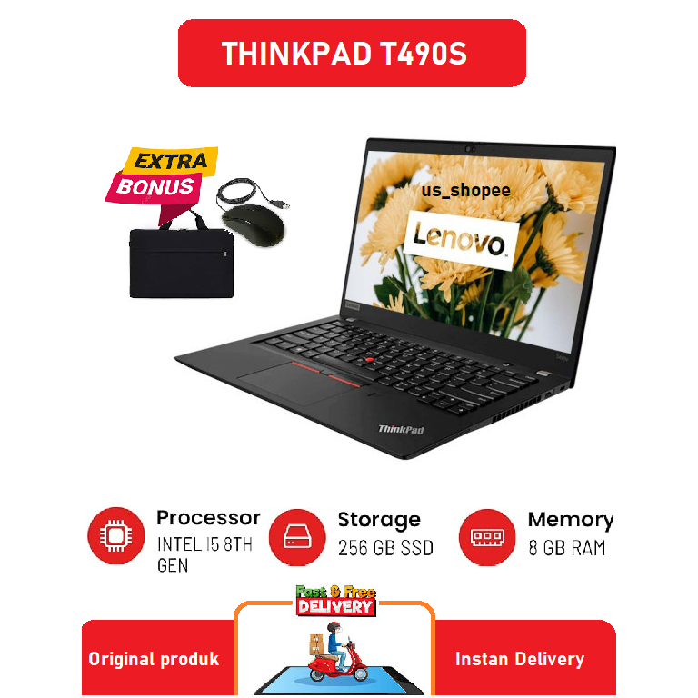 Jual Laptop Lenovo Thinkpad T490S i5 GEN 8TH Touchscreen RAM 8GB/1TB ...