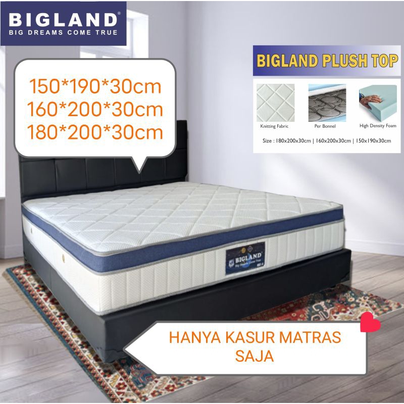Jual KASUR MATRAS SAJA MEREK BIGLAND PLUSH TOP UKURAN 150 160 180 CM ...