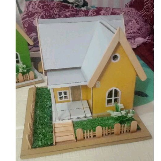 Jual miniatur rumah kardus kuning | Shopee Indonesia