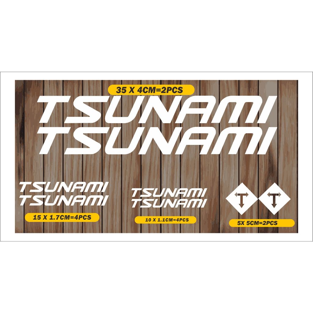 Jual sticker cutting frame fixie tsunami sticker sepeda tsunami ...