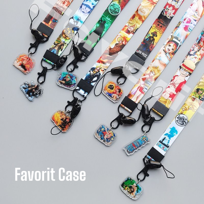 Jual Tali Gantungan Lanyard One Piece Nami Usopp Ace Law Zoro Sanji ...