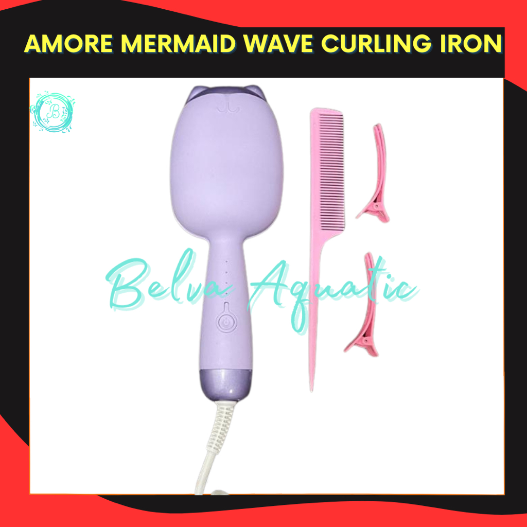 Jual AMORE MERMAID WAVE CURLING IRON Catok Bentuk Kucing so cute and Girly Mirae Catok curly ...