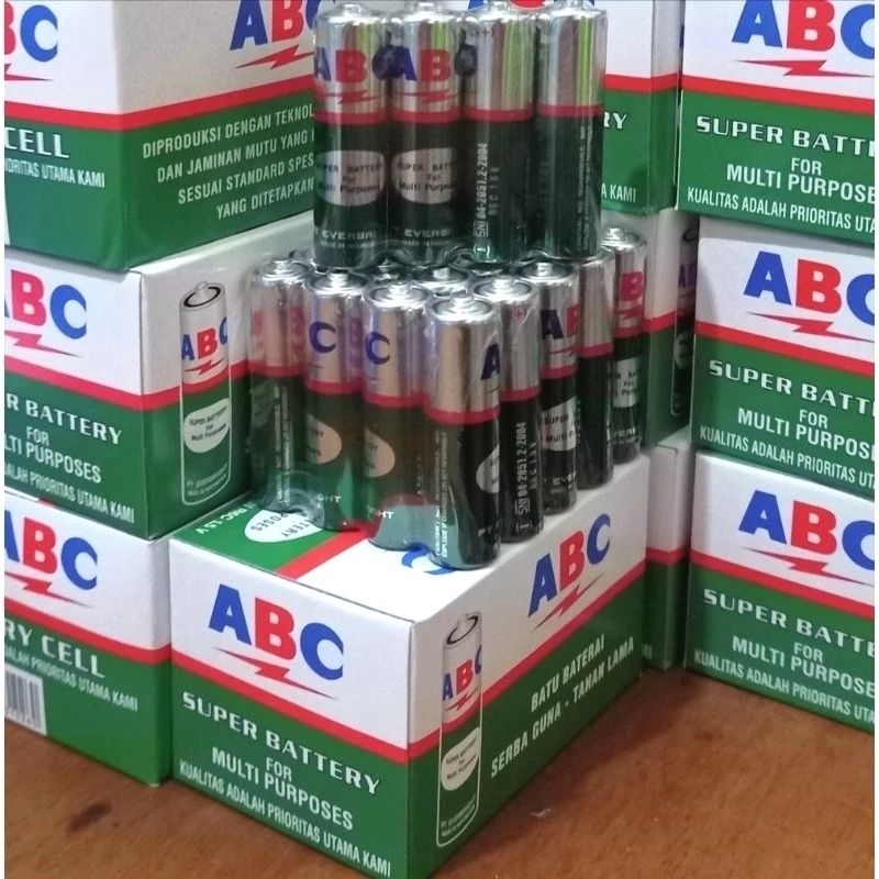Jual 24Buah Baterai ABC AA Batrai jam dinding | Shopee Indonesia