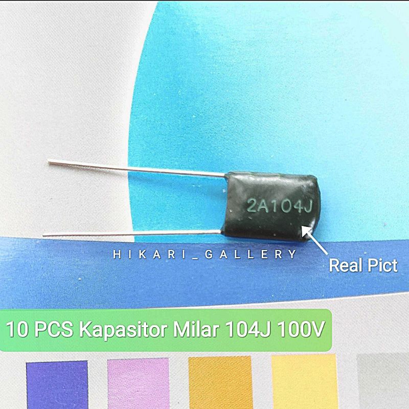 Jual [10 Pcs] KAPASITOR MILAR 104J 100-VOLT Mylar Capacitor 104J kapasitor 100v 104J isi 10pcs ...