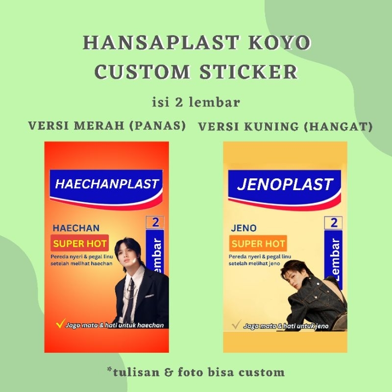 Jual STICKER HANSAPLAST KOYO NCT CUSTOM FREEBIES KONSER | Shopee Indonesia