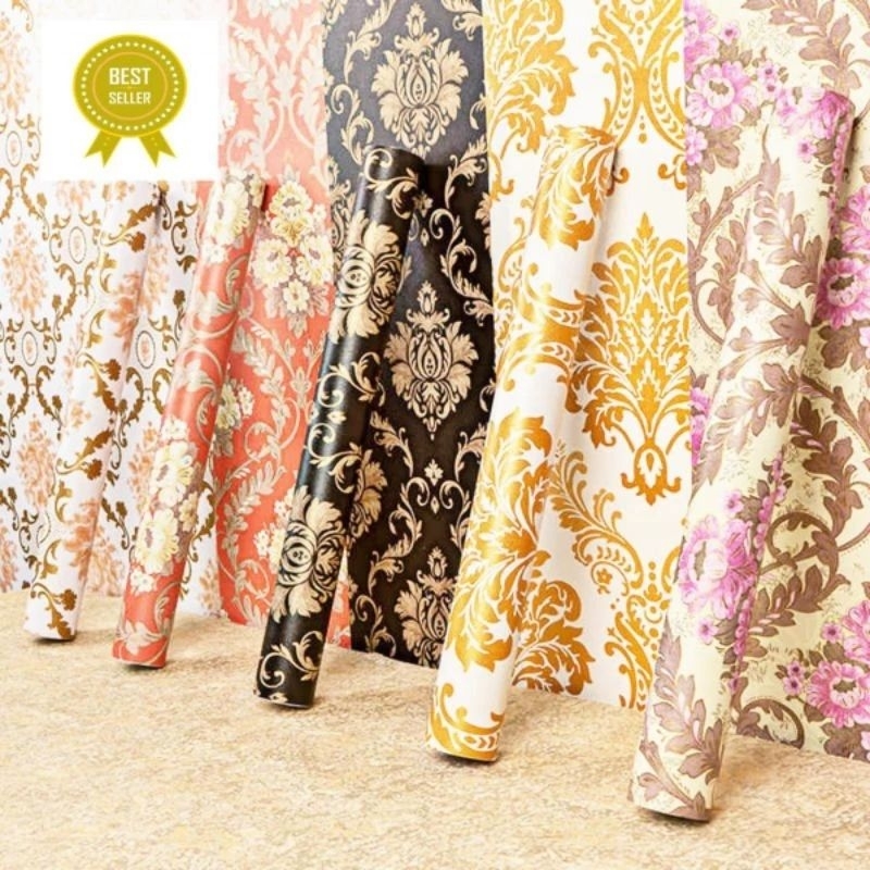 Jual WALLPAPER DINDING MOTIF BATIK MEWAH ELEGAN WALLSTICKER DEKORASI ...