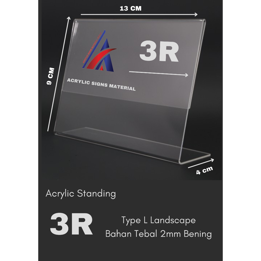 Jual AKRILIK A 3R TYPE LANDSCAPE BAHAN TEBAL 2MM BENING | Shopee Indonesia