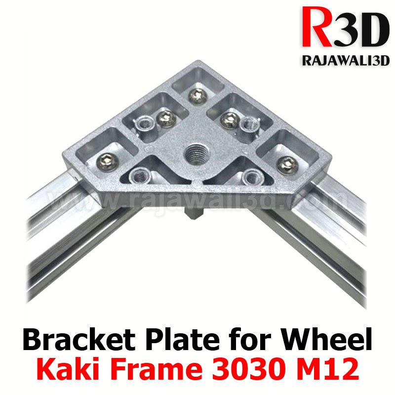 Jual Caster Wheel & Foot Mounting Bracket for 3030 Profile M12 | Shopee ...