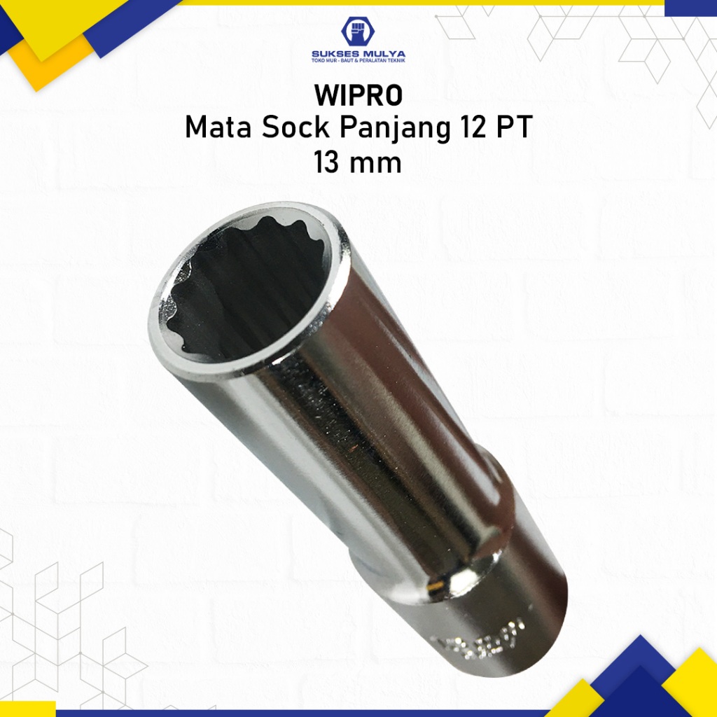 Jual Mata Sock / Kunci Sock Deep / Panjang 1/2" 12 PT 13 mm Wipro ...