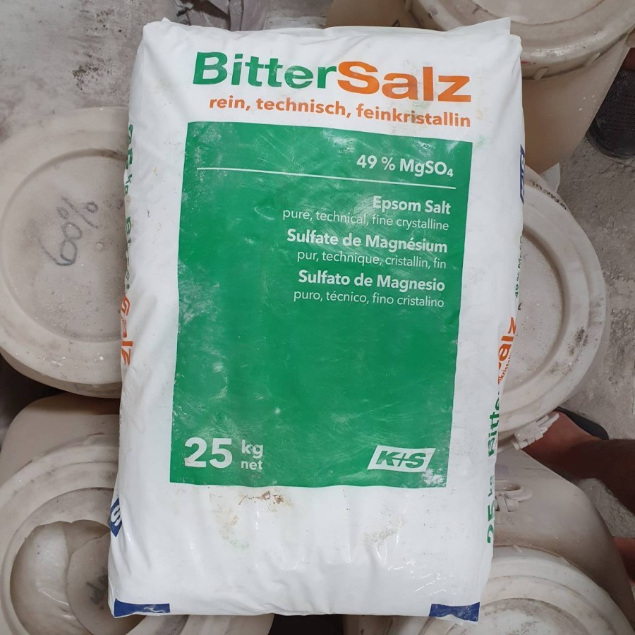 Jual Bittersalz Magnesium Sulfat 49 % 25 Kilogram MgSO4 Garam Epsom ...