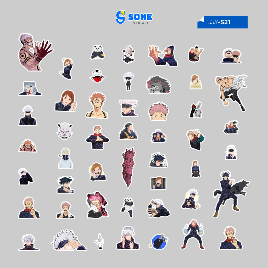 Jual Stiker Anime Jujutsu Kaisen Paper Vinyl Waterproof Sticker Laptop ...