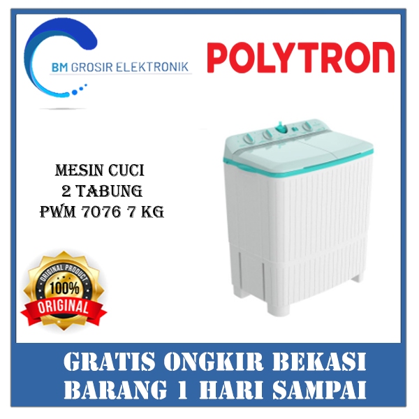 Jual POLYTRON MESIN CUCI PWM 7076 MESIN CUCI 2 TABUNG 7KG | Shopee ...