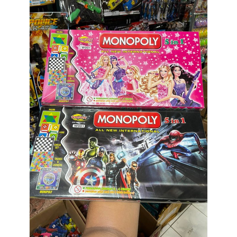 Jual (MURAH !!!) Mainan Monopoli / Board Game Monopoly 5in1 Ada Ludo ...