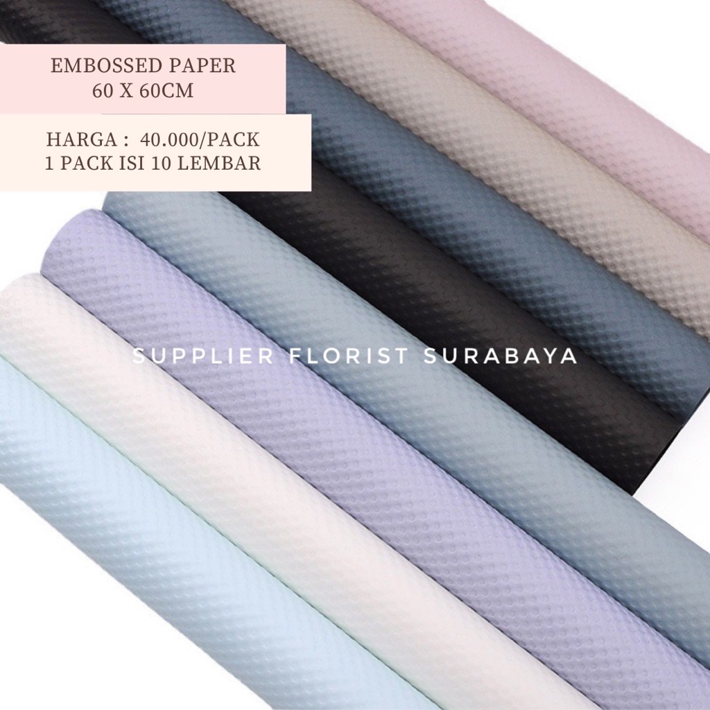 Jual [1 PACK ISI 10 LEMBAR] KERTAS EMBOSSED TIMBUL UKURAN 59 X 59CM ...
