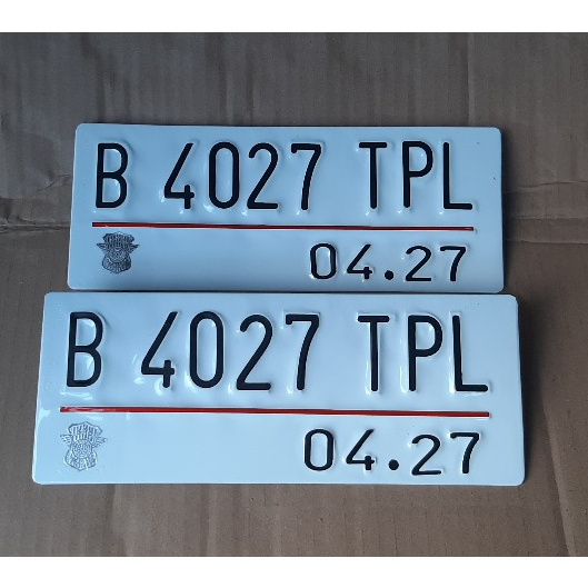 Jual Plat nomor motor putih custom baut tanam / plat motor bebas custom ...