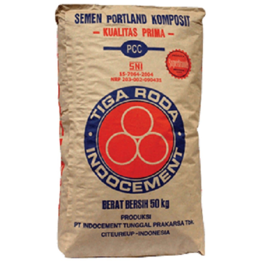 Jual Semen tiga roda indocement grosir per zak 40 kg 1 DO = 200 zak ...