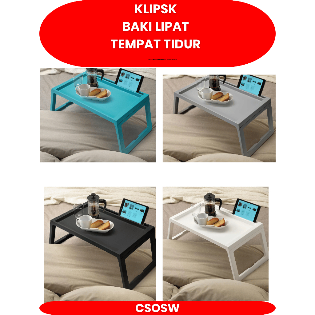 Jual KLI Nampan Saji Wadah Saji Baki Lipat Tempat Tidur Portable Bed ...