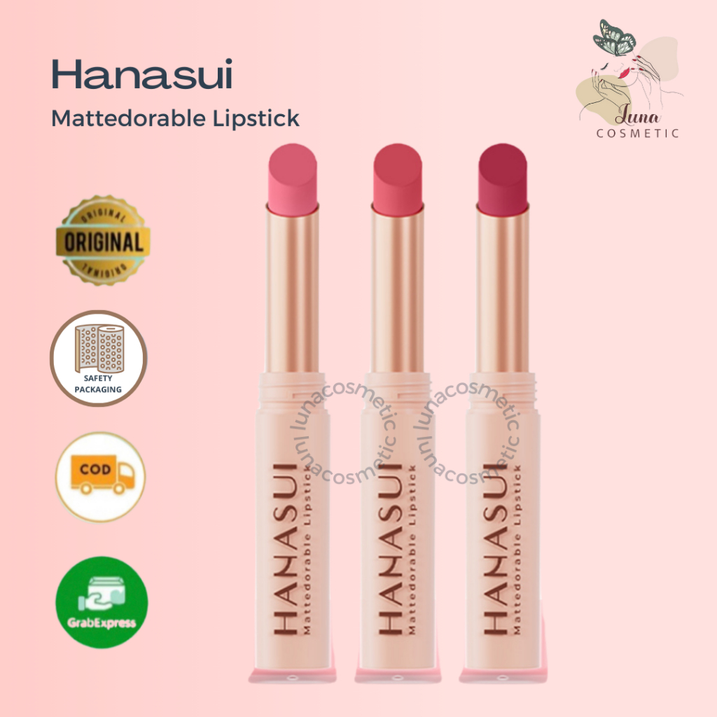 Jual Hanasui Mattedorable Lipstick | Shopee Indonesia