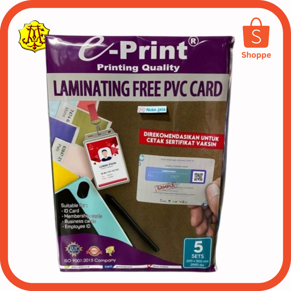 Jual KERTAS PHOTO PVC ID CARD A4 EPRINT | Shopee Indonesia