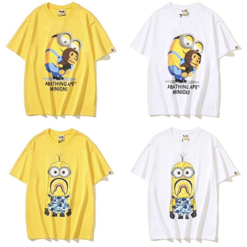Jual Tshirt Bape x Minion & Milo Baju Kaos Unisex Aape | Shopee Indonesia