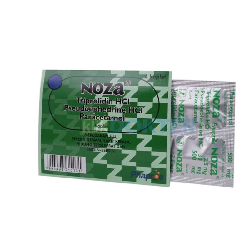 Jual [ECER] NOZA Strip Isi 4 Tablet - obat pilek alergi / demam / sakit ...