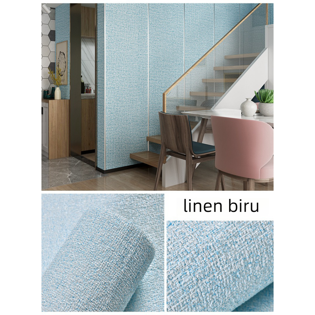 Jual Wallpaper Linen Roll Wallpaper Dinding stiker Dekorasi Kamar ...