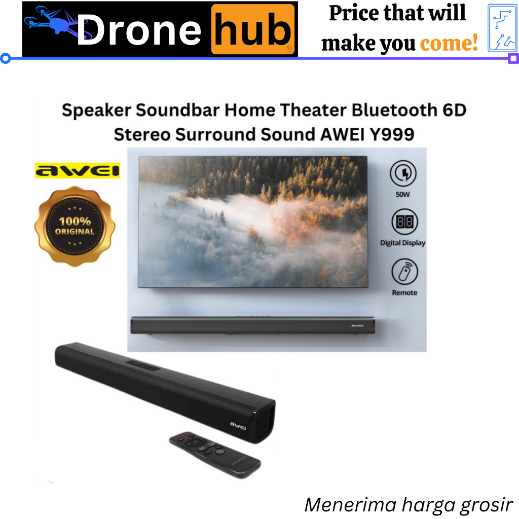Jual Soundbar TV Home Cinema Theater Bluetooth Speaker Wireless AWEI ...