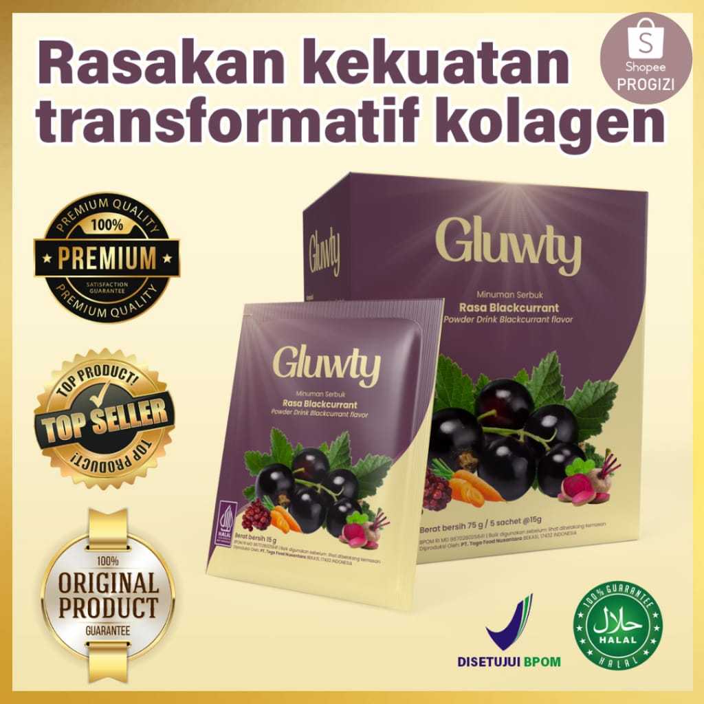 Jual Gluwty formula revolusioner minuman collagen drink untuk wajah ...