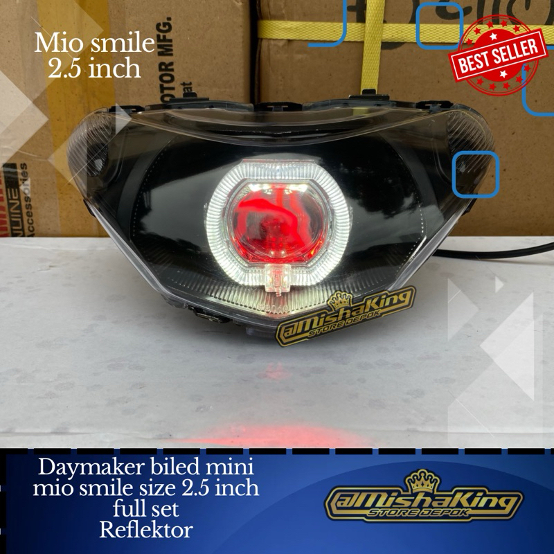 Jual lampu bilet biled mini mio smile 2.5 full set reflektor smoke ...
