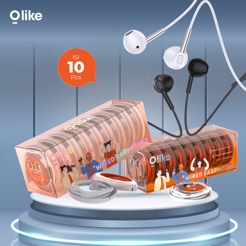 Jual OLIKE E301 WIRED EARPHONE (1 BOKS ISI 10 PCS) HEADSET HANDSFREE 120CM SMART CONTROL ...
