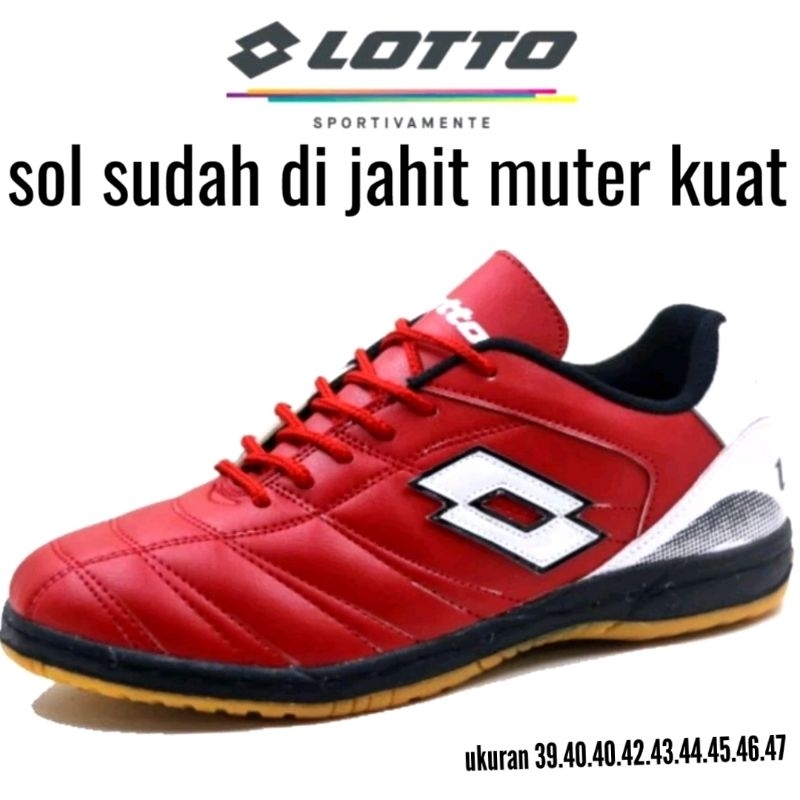 Jual sepatu futsal / voli/ batminton lotto kulit piyu premium Jumbo no ...