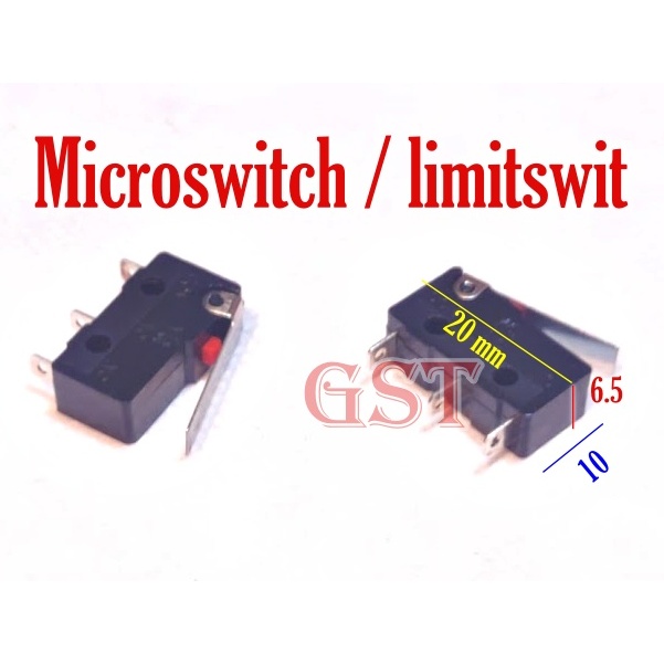 Jual 5Pcs microswitch Kecil 3 Pin 2cm Mikroswit plat micro limit switch ...