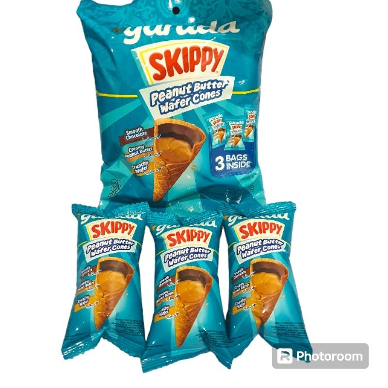Jual SKIPPY PEANUT BUTTER WAFER CONES (15GR x 3PCS) | Shopee Indonesia