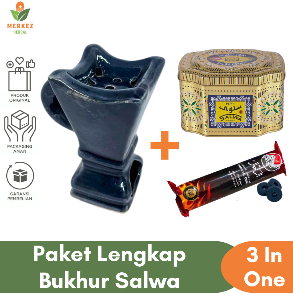 Jual Paket Lengkap Bukhur Bukhoor Dupa Arab Salwa Odour By Surrati Asli ...