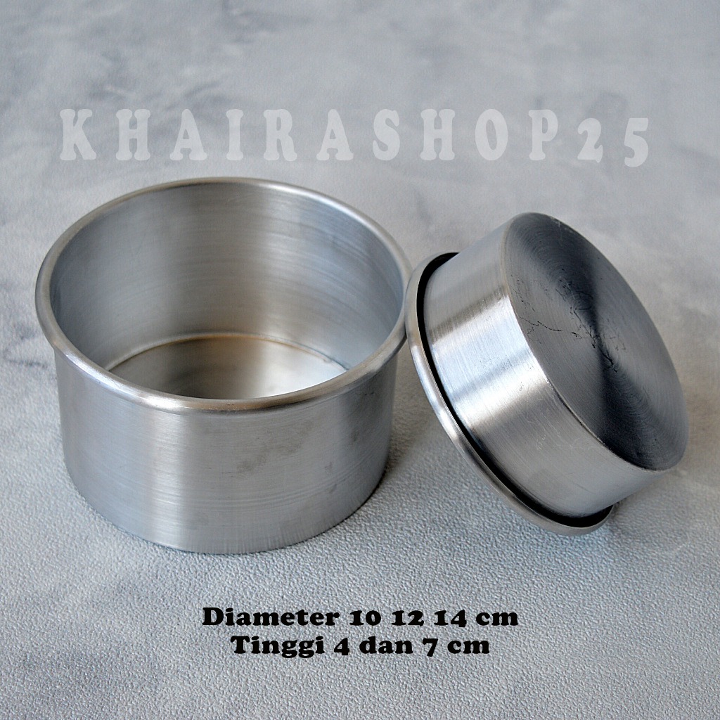 Jual Loyang bulat mini diameter 10 12 dan 14 cm tinggi 4 dan 7 cm press ...